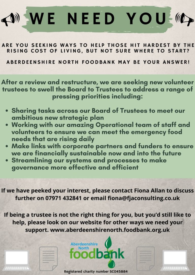 Thinking of ways of how you can help us? Thought about being a Trustee ...